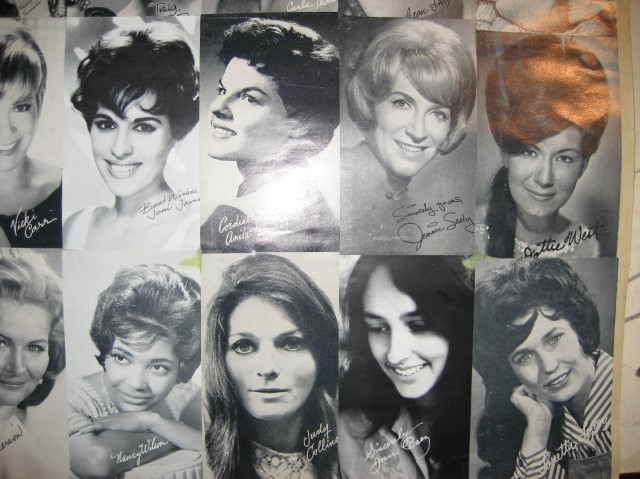 VINTAGE ARCADE EXHIBIT CARD MASTER PROOF SHEET (20X20) 24 FEMALE ...