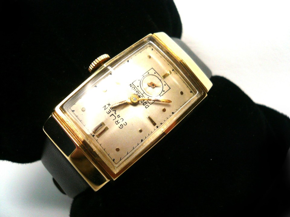 Vintage Gruen Curvex Majesty ref 370 602 14K Gold Wristwatch cal 370 | eBay