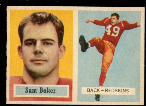 1957 Topps Football #72 Sam Baker - EX-EXMT | eBay