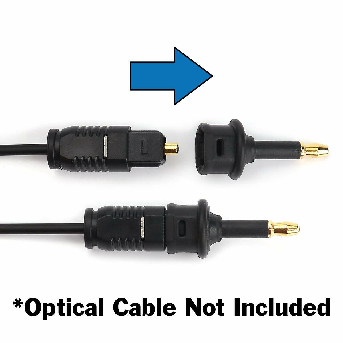 2 Pack Optical Toslink to 3.5mm Jack (Mini Toslink) Adapter Plugs ...
