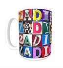 ZADIE Coffee Mug / Cup featuring the name in photos of sign letters | eBay