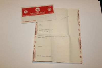Vintage RCA International Telegram Cablegram with Envelope 1962 | eBay