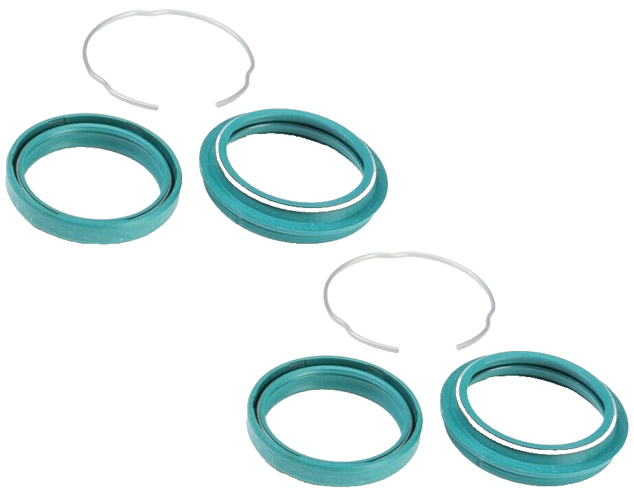 2-Sets (Both Legs) SKF Fork Seal Kit 49mm Green Honda/Kawasaki/Suzuki ...