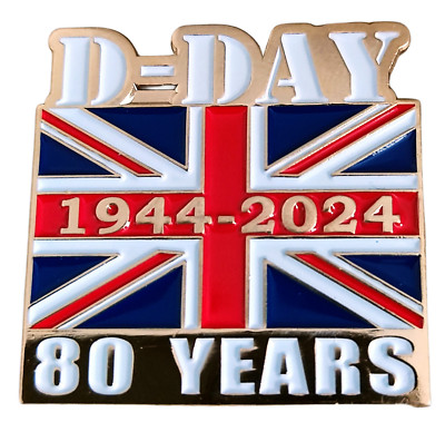 1944-2024 D DAY 80th Anniversary Pin Badge Normandie Veterans WW2 ...
