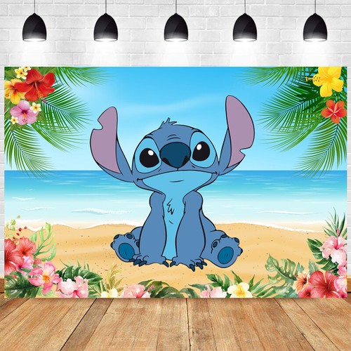 Lilo & Stitch Backdrops Happy Birthday Party Photo Background Banner ...