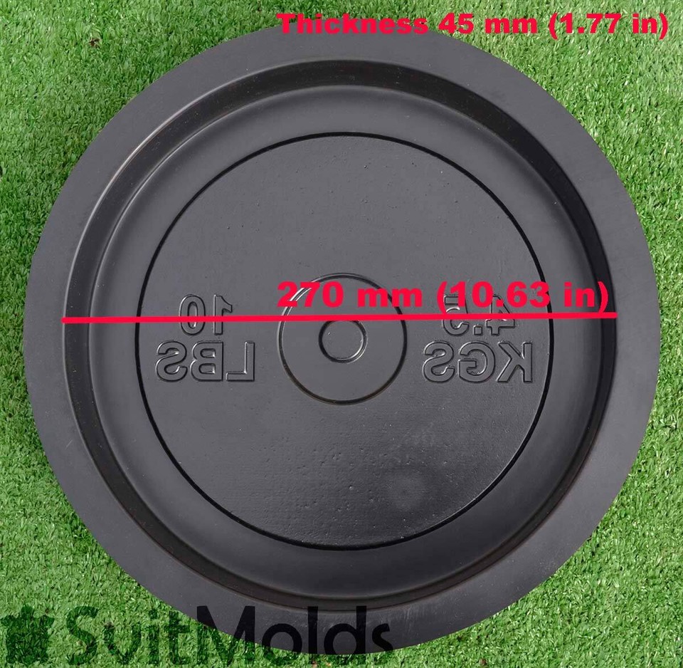 PLATES BARBELL DISCS 5 pcs Molds CONCRETE WEIGHT DISCS OLYMPIC LIFTING ...