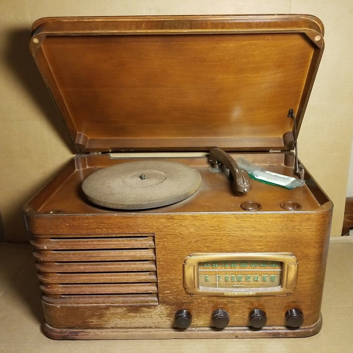 VINTAGE Wards Airline Tube Radio PHONO Model 04WG-614 | eBay