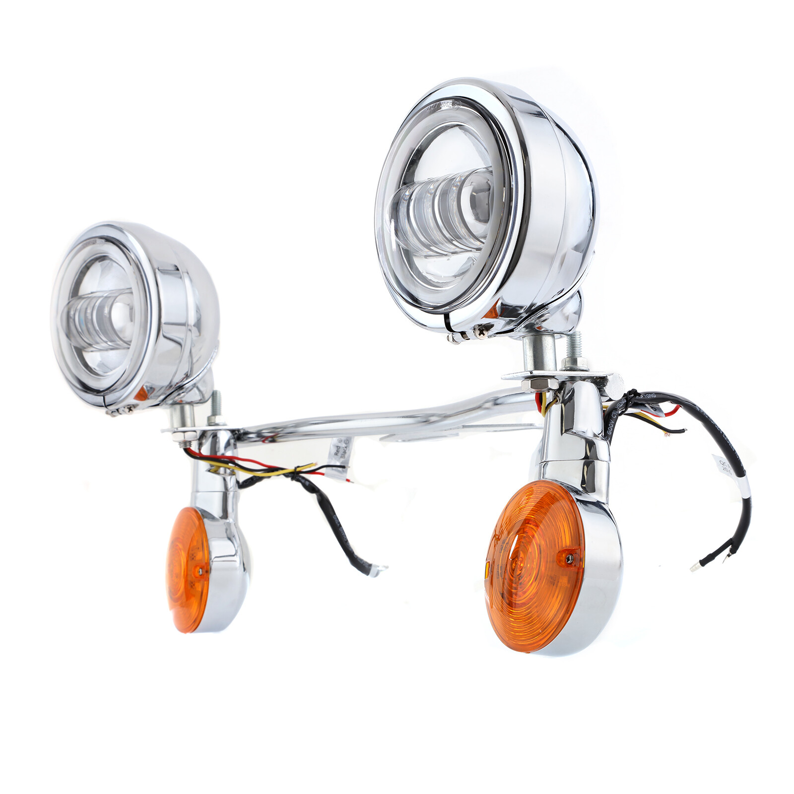 7" LED Headlight + Passing Lights Bar For Harley Fatboy Heritage ...