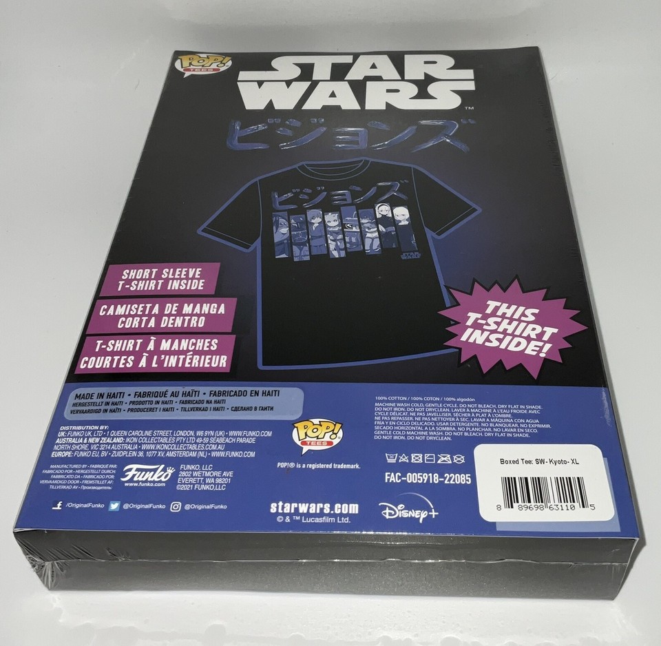Funko Pop! Tees Star Wars Visions Japanese Anime Kyoto T-Shirt Size X ...