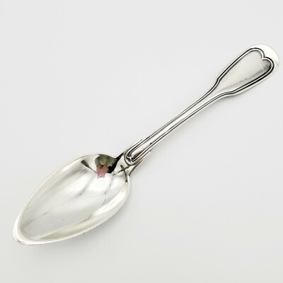 French Solid Silver Fiddle Thread Tablespoon Export Mark 1840-79 | eBay