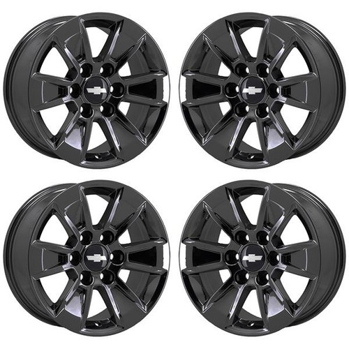 17" Chevrolet Silverado 1500 PVD Black Chrome Wheels-C Rims Factory OEM ...