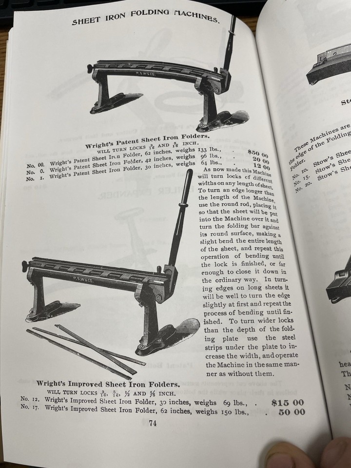 Antique PEXTO “Sheet iron Folding Machine” Lock Former 36 In Tinsmith ...