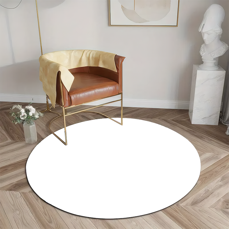 1pc Elegant Greek Key Pattern Round Mat - Golden Foil Printed Design ...