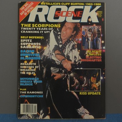 Rock Scene Magazine 1987 March Scorpions KISS Van Halen Ships Free In ...