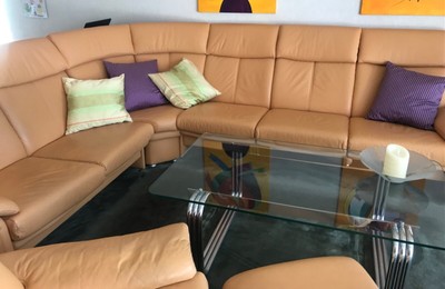 Hochwertige Ledergarnitur, Eckcouch, Liegesessel, Ledercouch | eBay.de