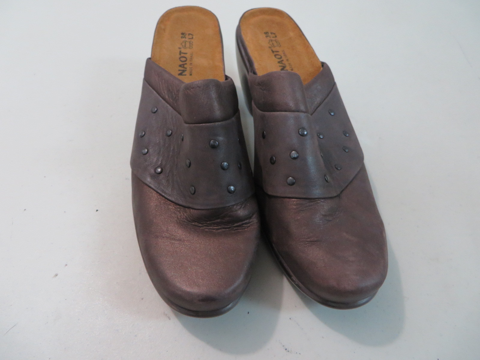 Naot leather with studs clogs shoe bronze metallic 7 | eBay
