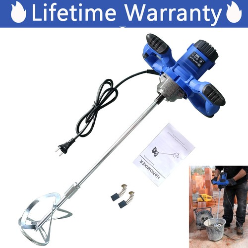 Electric Plaster Paddle Mixer Drill Mortar Paint Cement Stirrer Whisk ...
