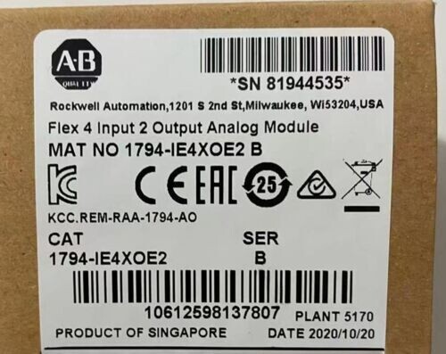 New Factory Sealed AB 1794-IE4XOE2 SER B Flex 4 Input 2 Output Analog Module PLC | eBay