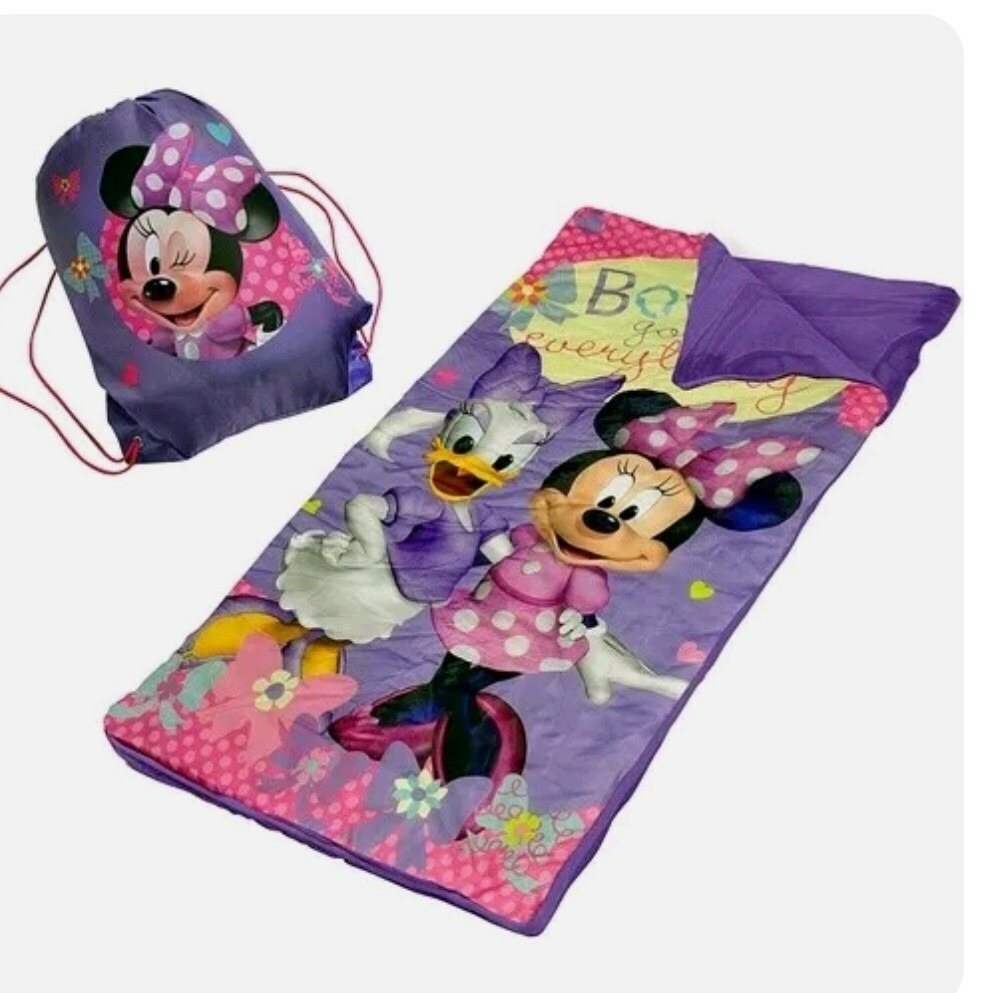 Disney Minnie Mouse Slumber Set/Nap Mat with BONUS Sling Bag Girls ...