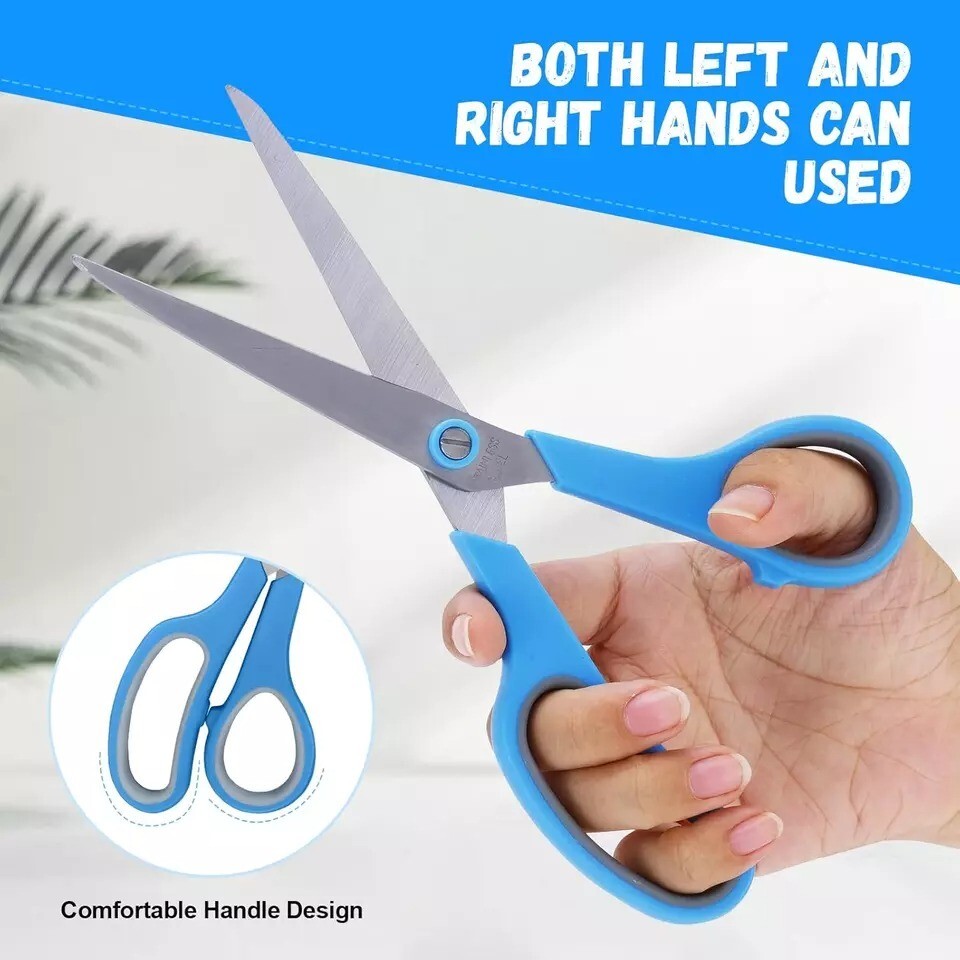 Scissors, 8.5 Inch Multipurpose Scissors Bulk Set of 3 Pack, Ultra ...