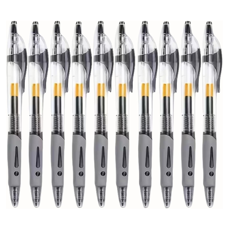 Black Ballpoint Pens for Office School Writing Stationery Retractable ...