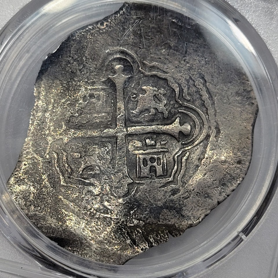 1655 FULL DATE Mexico Cob 8 Reales PCGS VF Shipwreck Effect Amazing *M153 | eBay