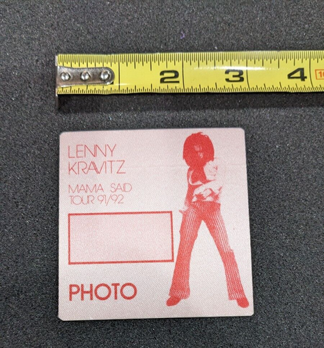 *NEW* LENNY KRAVITZ MAMA SAID TOUR 1991-1992 CONCERT SILK PHOTO PASS ...