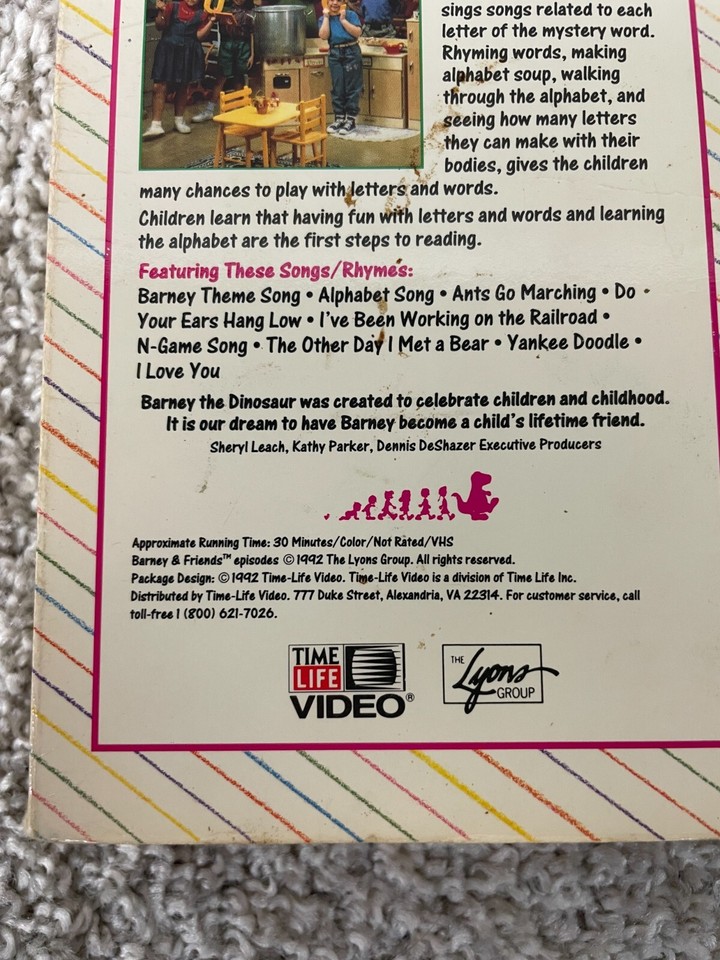 Lot of 4 Vintage 1992 Barney & Friends Time Life Videos VHS w/ Case | eBay