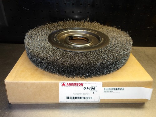 1 NEW! Anderson 10" Crimped Wire Wheel Brush .0118" Wire, 2"Arbor ...
