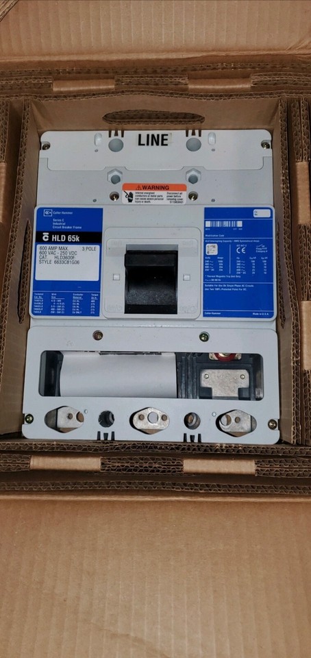 NEW IN BOX EATON/C.H. HLD3600F, 600A, 600V, CIRCUIT BREAKER FRAME ONLY ...