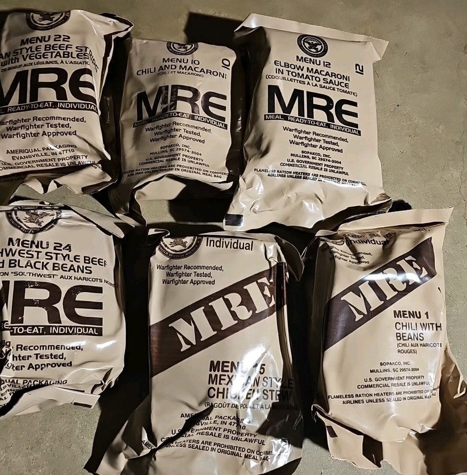 Sealed MRE Meal Ready To Eat Lot of 10 Meals Packs Survival Prepper ...