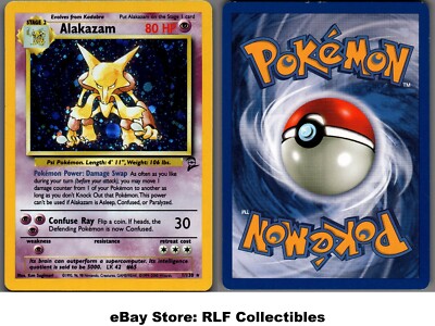 2000 Pokemon, Base Set 2, #1/130 Alakazam, Holo Rare | eBay