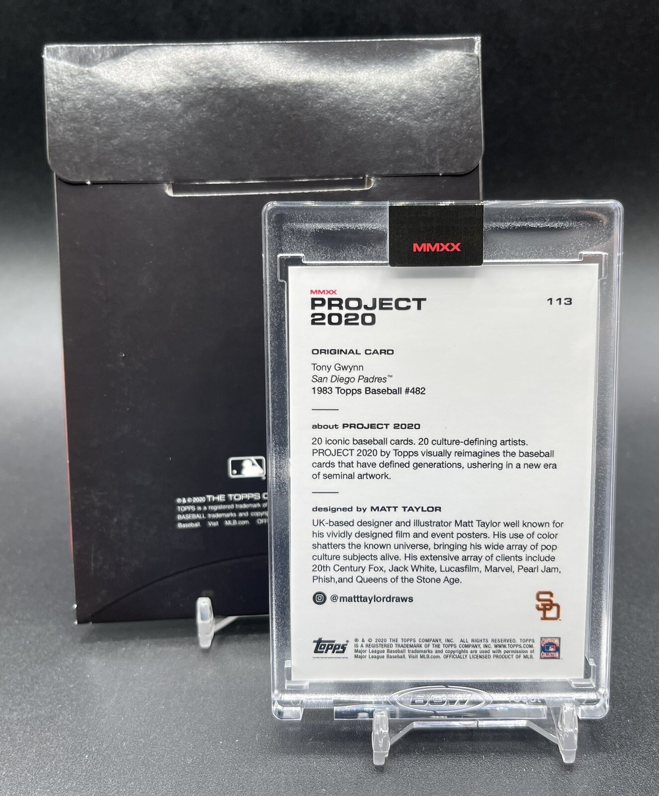 2020 Topps Project 2020 - 1983 Topps Matt Taylor #113 Tony Gwynn for ...