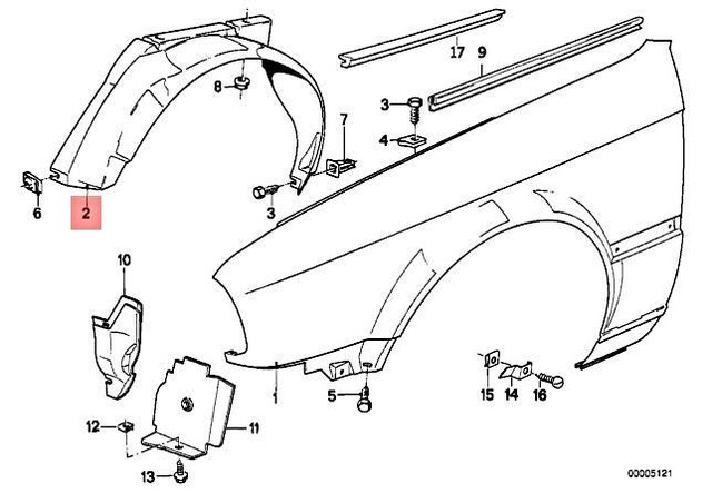 Genuine BMW E30 318i M42 325e 325es 325i Passenger Front Right Fender ...