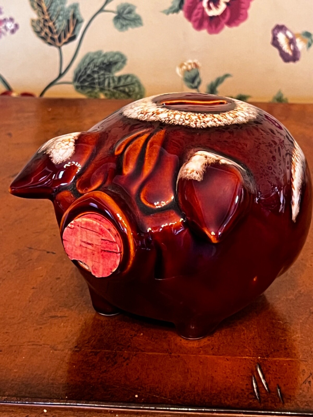 Vintage 1950's Hull Glazed Pottery Corky Pig Piggy Bank | eBay