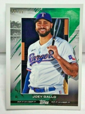 Joey Gallo 2020 Topps RIP #'d 66/99 - RIPPED RIP Card #23 - TEXAS ...