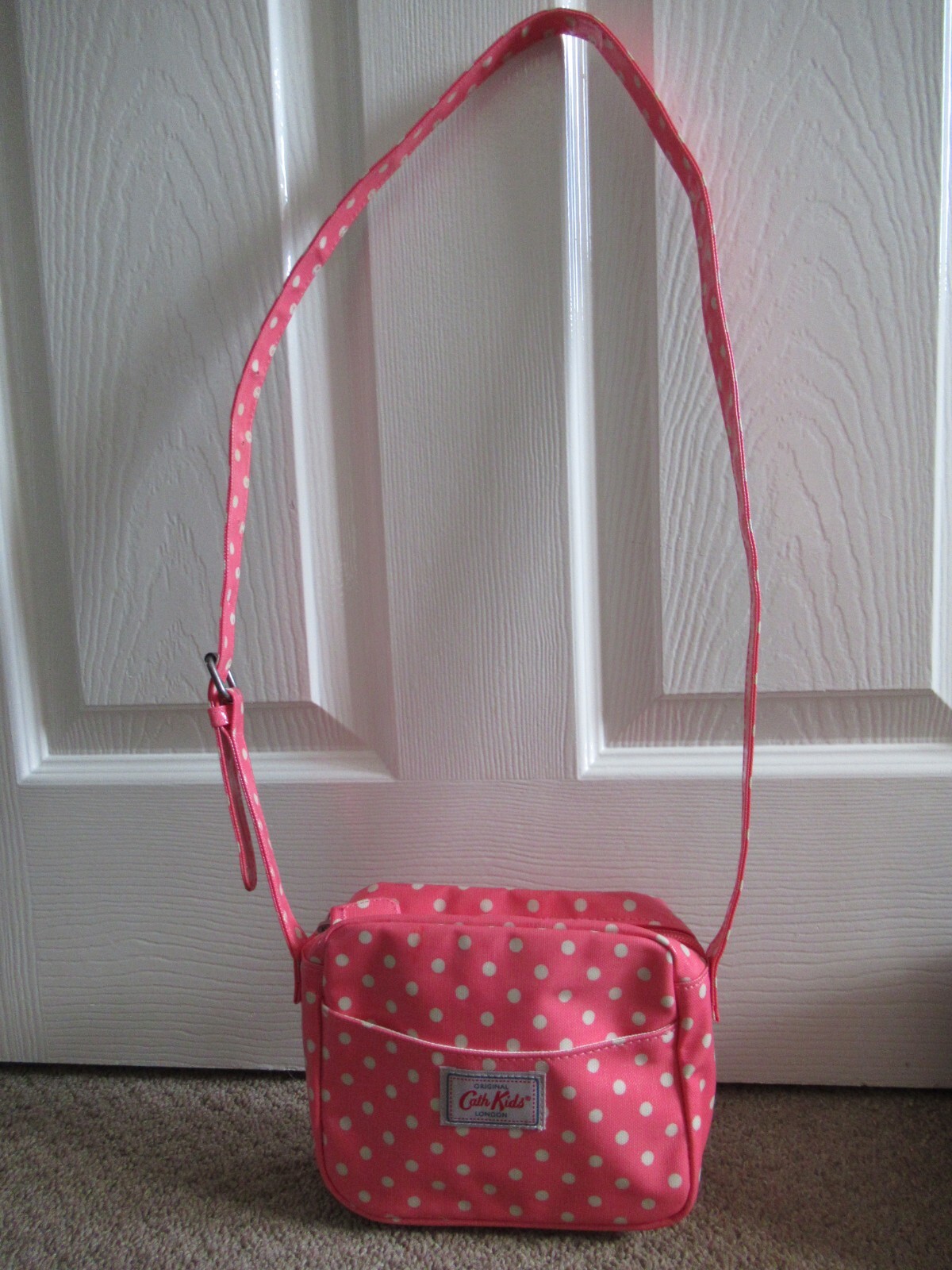 Cath Kidston - Cath Kids Button Spot Pink Cross Body Zip Bag with Front ...