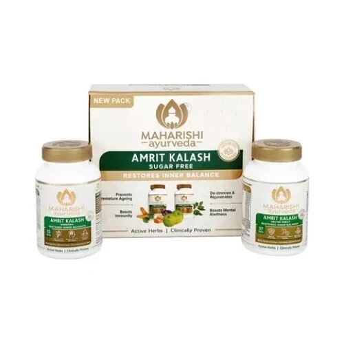 Maharishi Ayurveda Amrit Kalash (60 Nectar and 60 Ambrosia Tablets ...