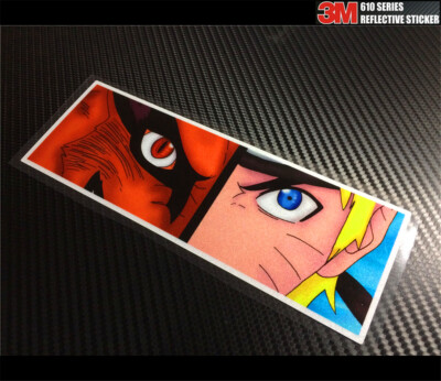 NARUTO & Kyubi Sticker peeking Anime JDM Car Reflective #N00 | eBay ...
