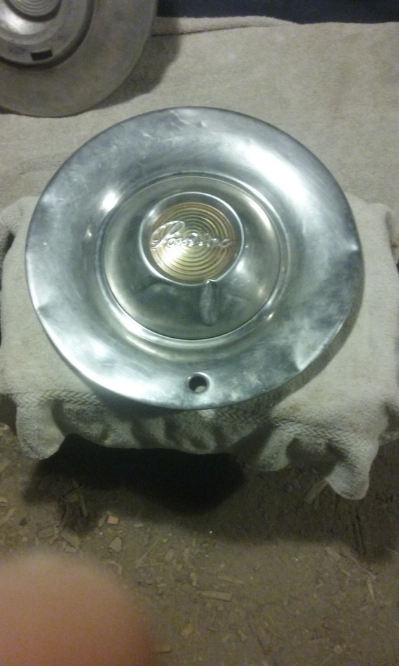 15" Pontiac Wheel Covers Script Vintage Metal Chrome Deluxe Hubcaps OEM ...