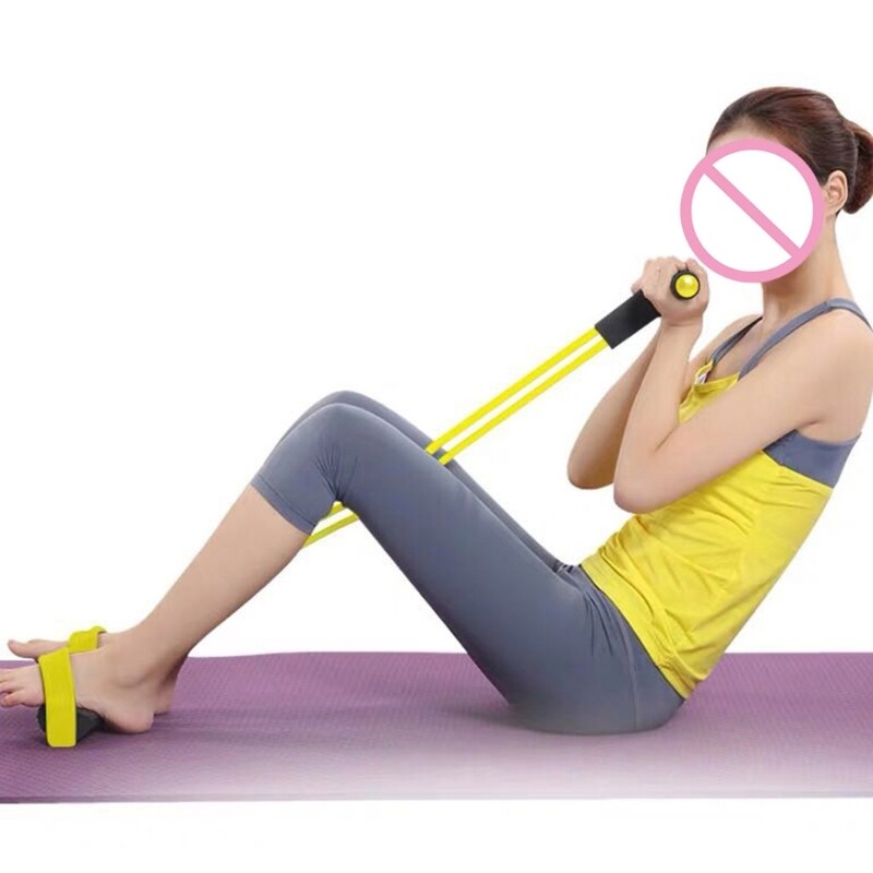 Pedal Resistance Band Sit Up Exercise Pull Band, Fitness Trimmer Shaper ...