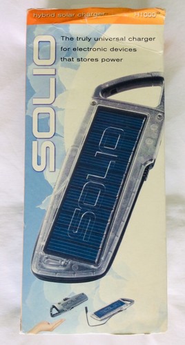 SOLIO Hybrid Portable H1000 Solar Charger - built-in carabiner - Dark ...