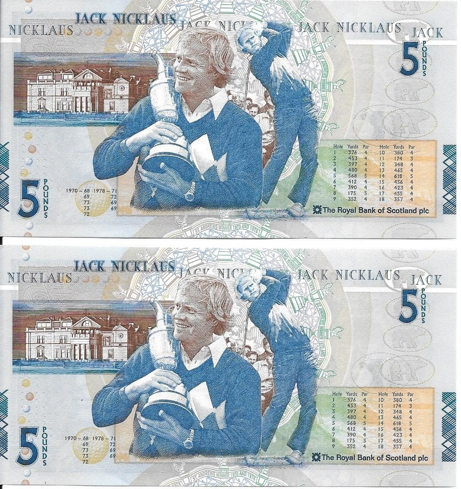 20 x RBS 2005 Jack Nicklaus Five Pound Note | eBay UK