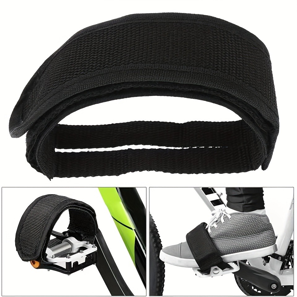 2pcs Bicycle Pedal Strap Adjustable Anti-slip Cycling Stirrups Bike ...