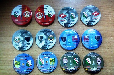 All LEGIA Warsaw Poland eurocups match badges 1956 - 2016... | eBay UK
