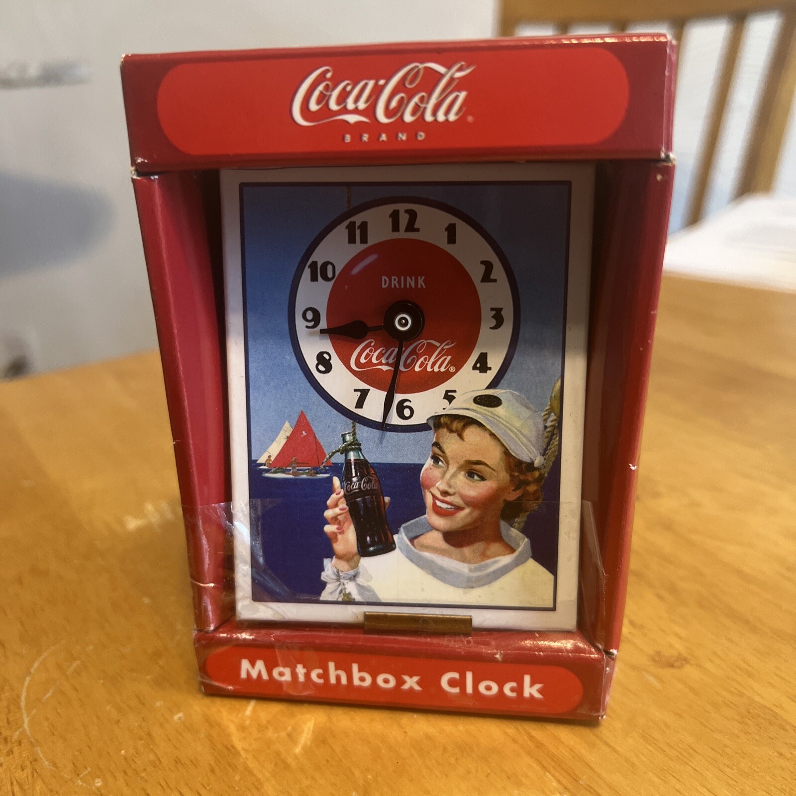 Coca-Cola Matchbox Clock in original box SIP N SAIL | eBay