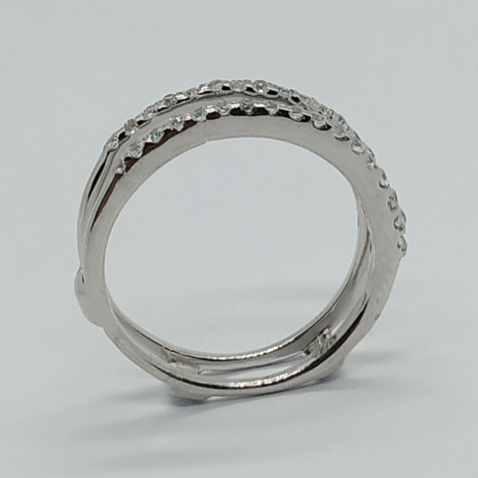 14K Gold Plated Solitaire Enhancer Round 1/2ct Cubic Zirconia Ring ...
