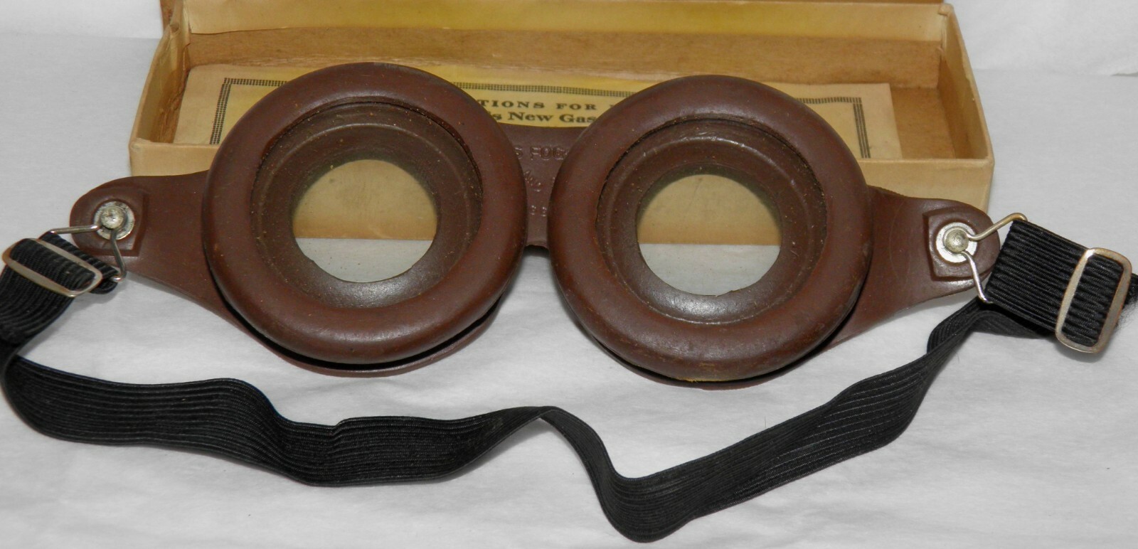 Orig 1920s COVER'S Nod & Shake Gas Tight RUBBER GOGGLES in Box FIREMEN ...