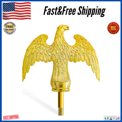 Flagpole Eagle Topper Gold Finial Ornament for 20/25/30Ft Telescopic ...