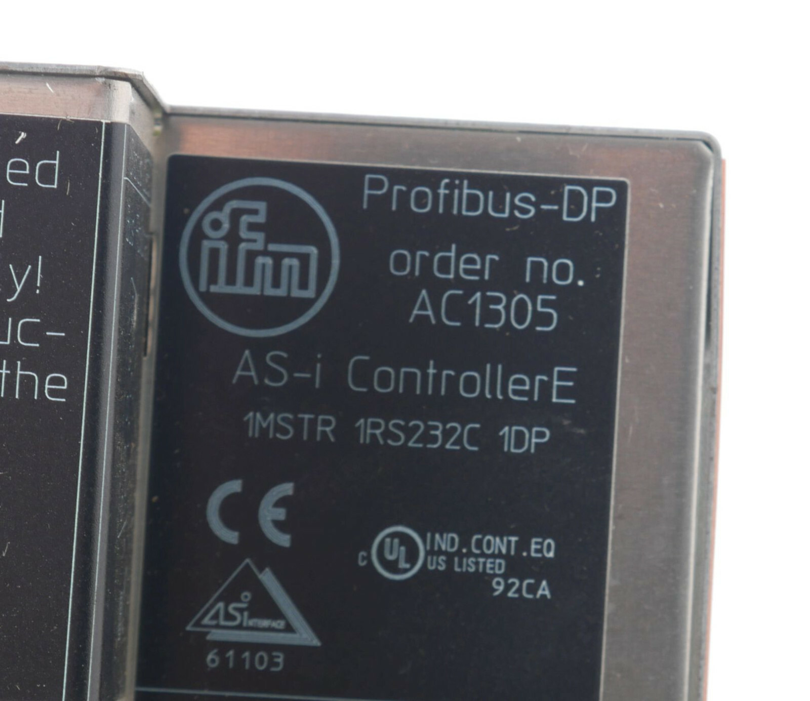 IFM AC1305 AS-I CONTROLLERE 1MSTR 1RS232C 1DP | eBay